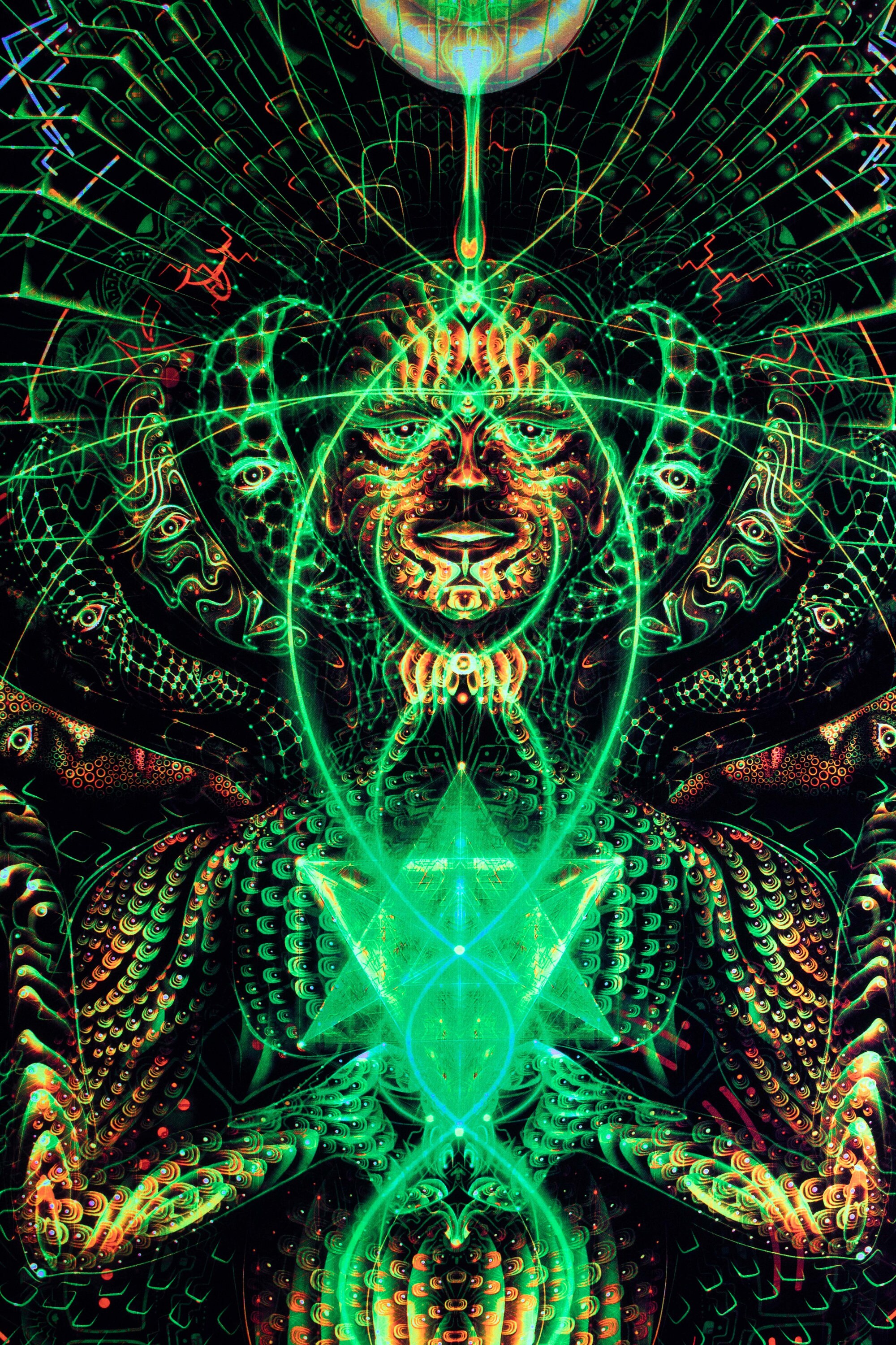 UV Backdrop Psytrance Festival Psydeco, Psytrance Hippie Wall Decor ...