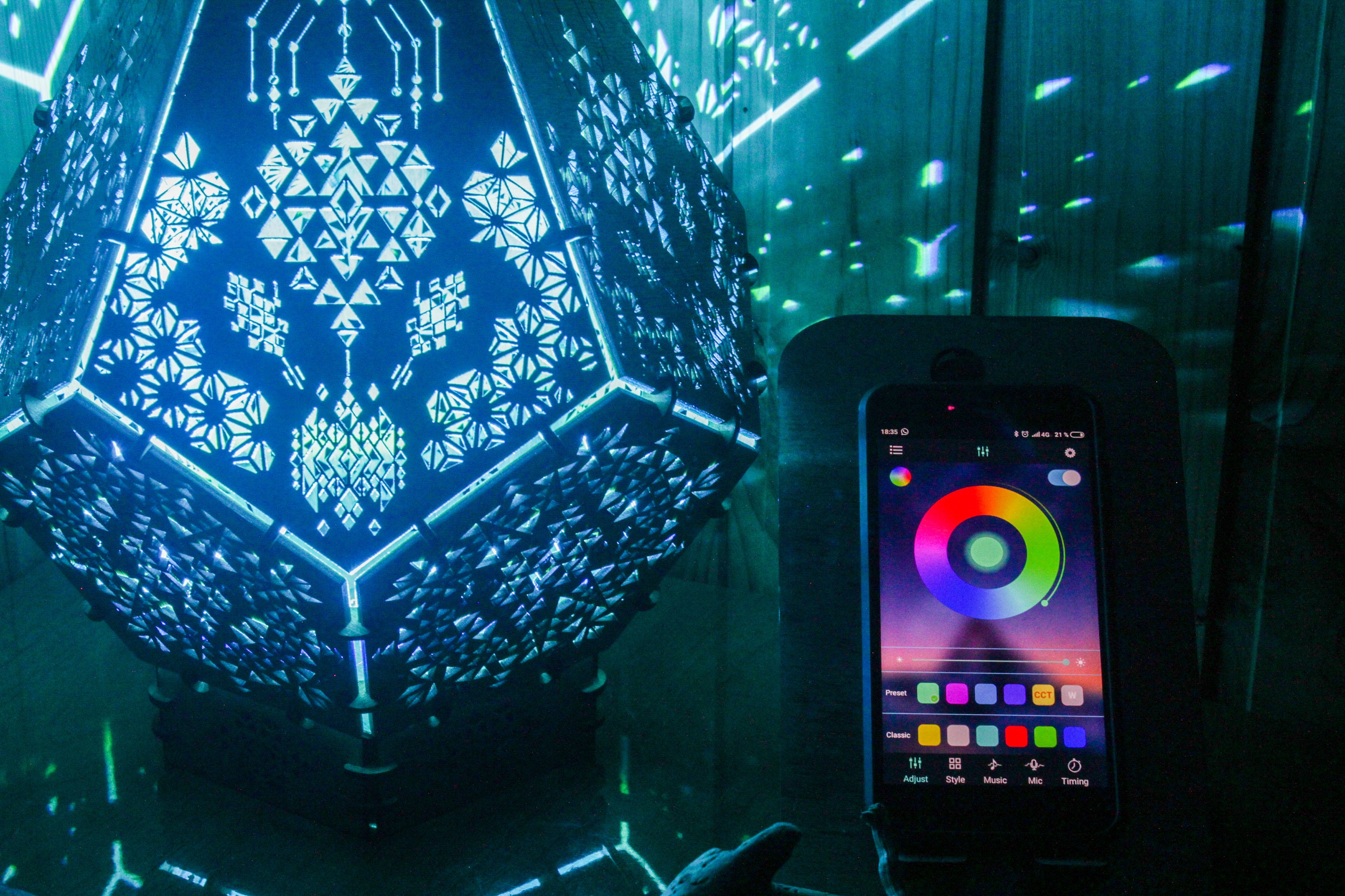 Sacred Geometry Psychedelic Lamp Projector Boho Lampshade | Etsy