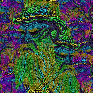 Trippy Psychedelic Backdrop Tapestry Blacklight Art Fluorescent UV ...