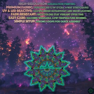 Fluorescent Festival Stage Decoration, UV Reactive Ceiling Canopy ...