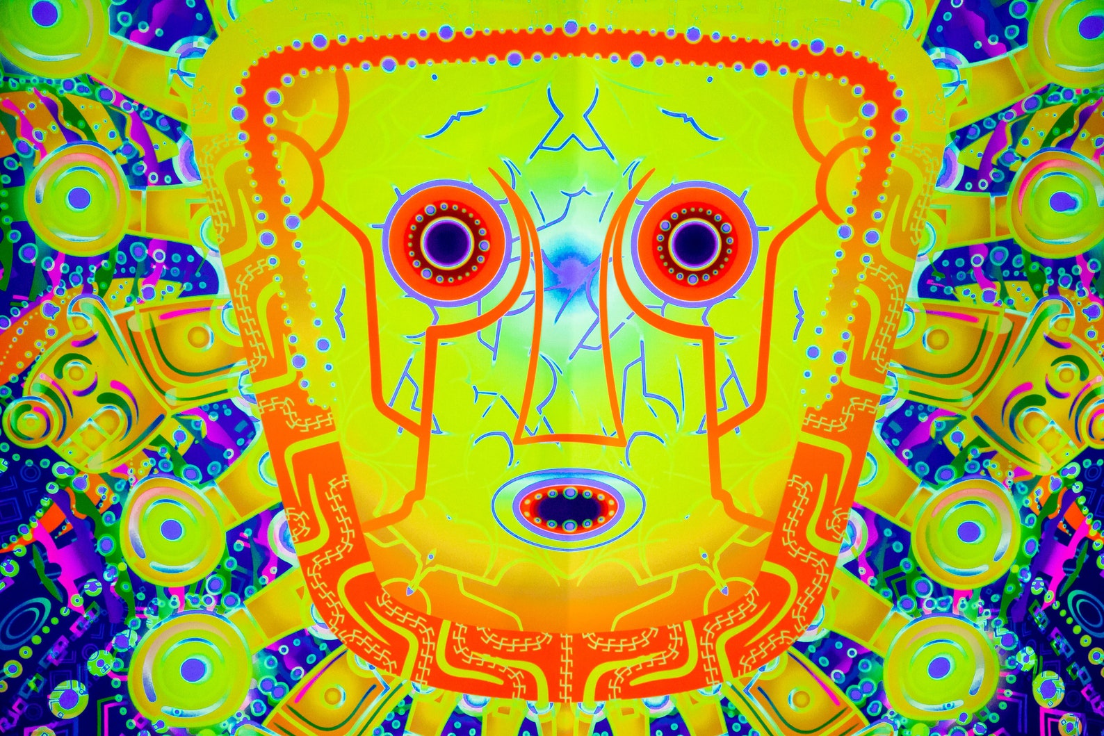 Psychedelic Tapestry UV Wall Hanging Trippy Wall Art Trippy - Etsy