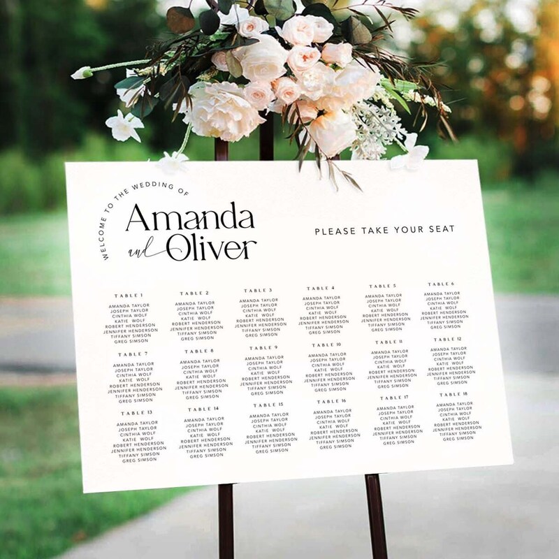 Diy Seating Chart - Etsy
