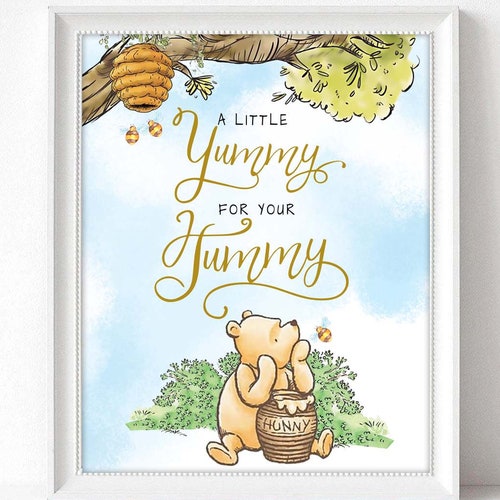 8x10 Classic Winnie the Pooh Table Signs Bundle | Etsy