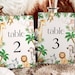 Safari Animals Table Number Template: Jungle Baby Shower (digital ...