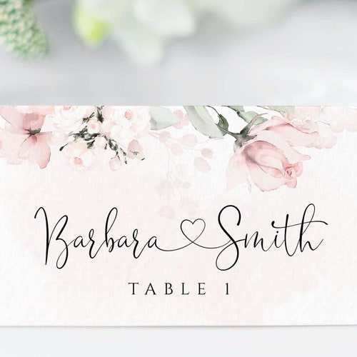Rustic Place Card Template Printable Place Cards Wedding - Etsy