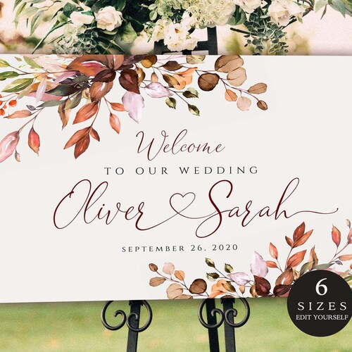 Editable Welcome Sign Template Printable Wedding Welcome Sign - Etsy