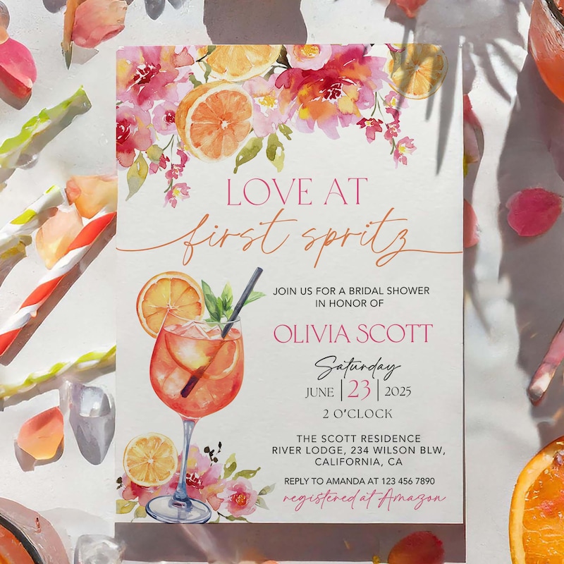 Citrus Spritz Invitation - Etsy