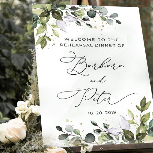 Rehearsal Dinner Welcome Sign Template Downloadable | Etsy