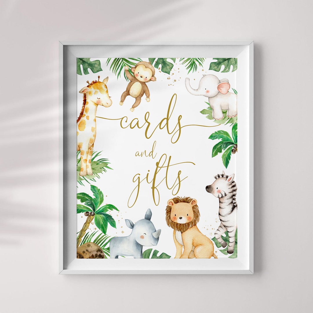 Safari Cards and Gifts Sign , Wild Animals Cards and Gifts, Jungle ...