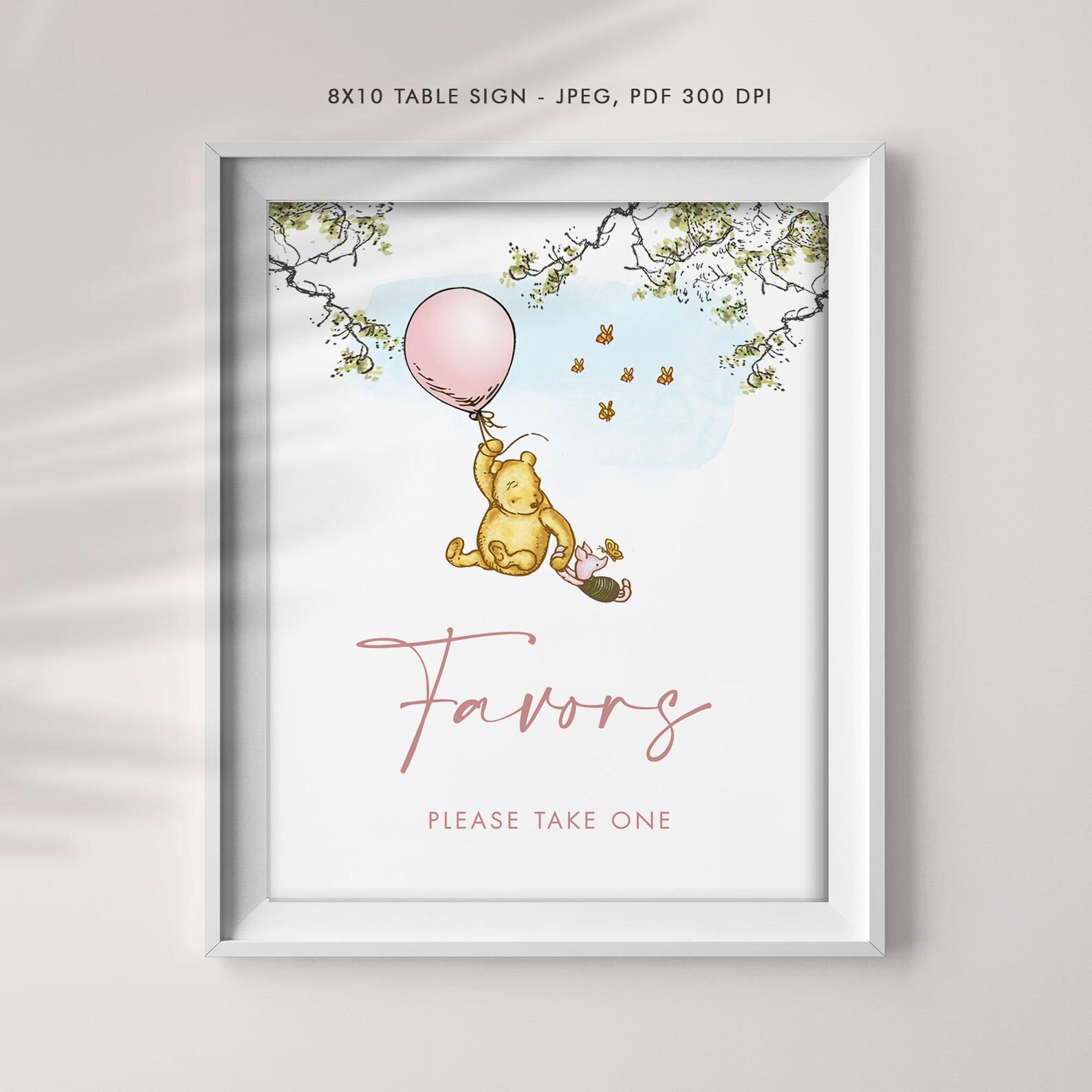 Classic Winnie the Pooh Favor Sign Printable Party Sign - Etsy
