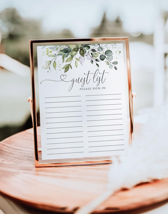 Wedding guest sign in sheet photos - Weddingsavor.com