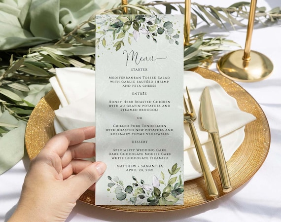 Rustic Menu Cards Template