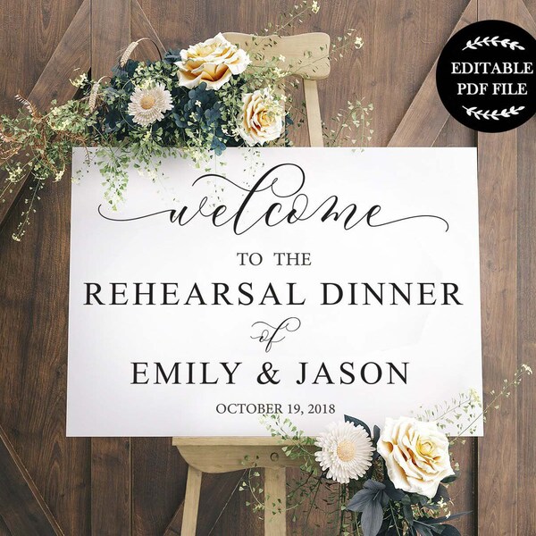 Rehearsal Dinner Sign - Etsy