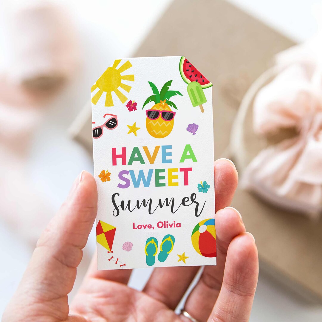 Editable Last Day of School Tag Sweet Summer End of Year Teacher Gift ...