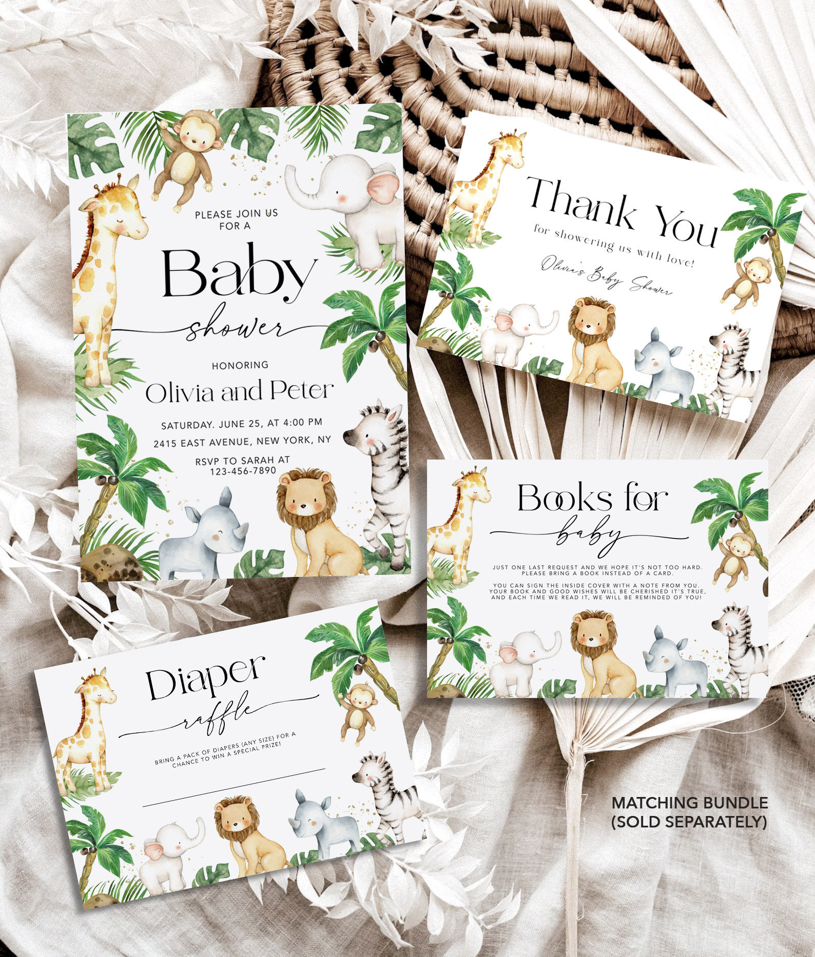 Safari Baby Shower Seating Chart: Jungle Animals, Editable Template - Etsy