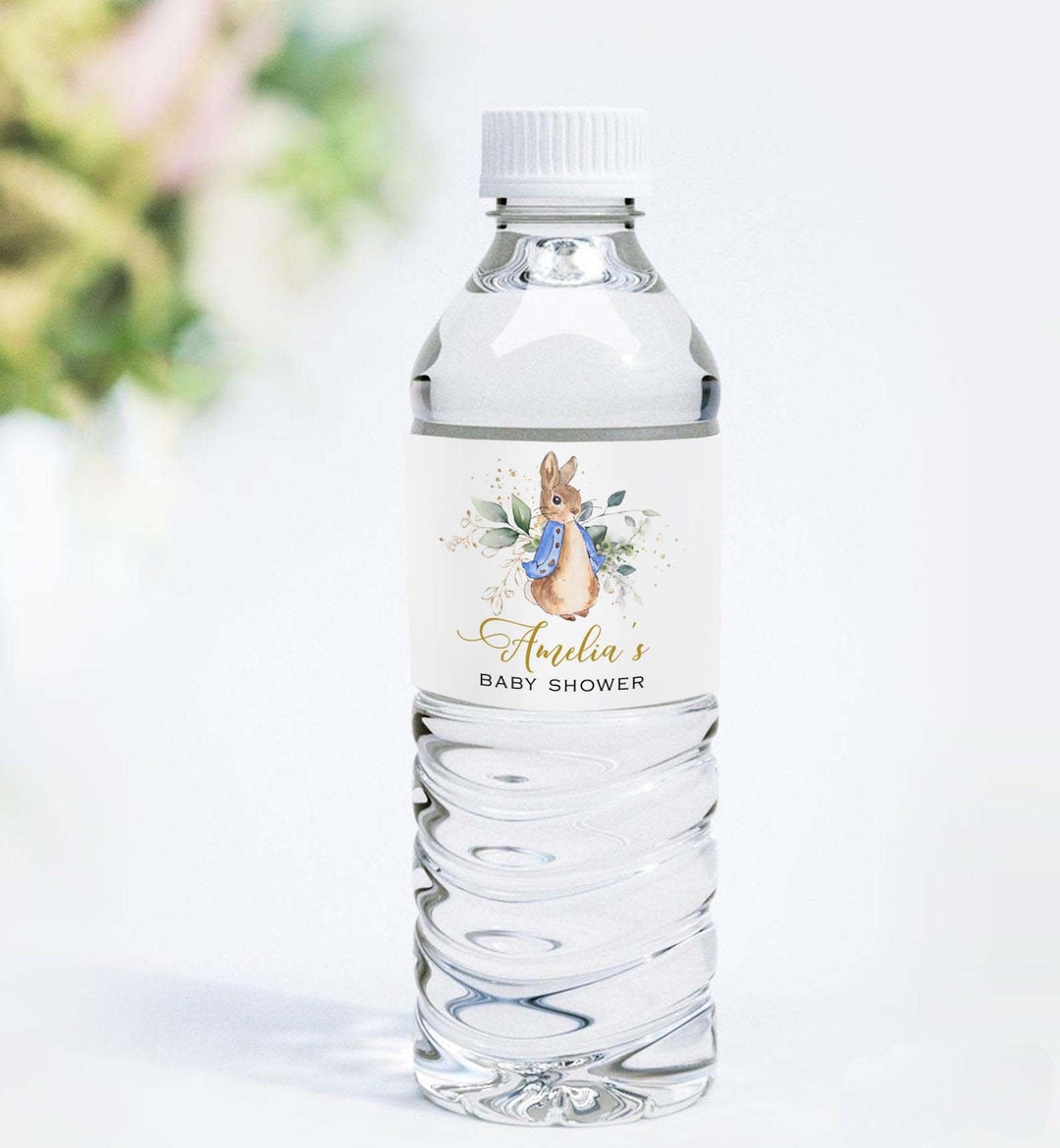 Peter Rabbit Water Bottle Label Template, Peter Rabbit Baby Shower ...
