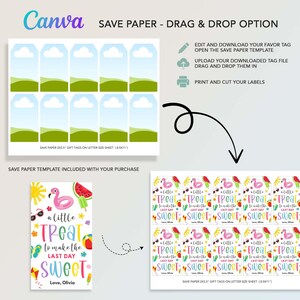 Editable Sweet Last Day of School Tag Sweet Summer End of Year Teacher ...