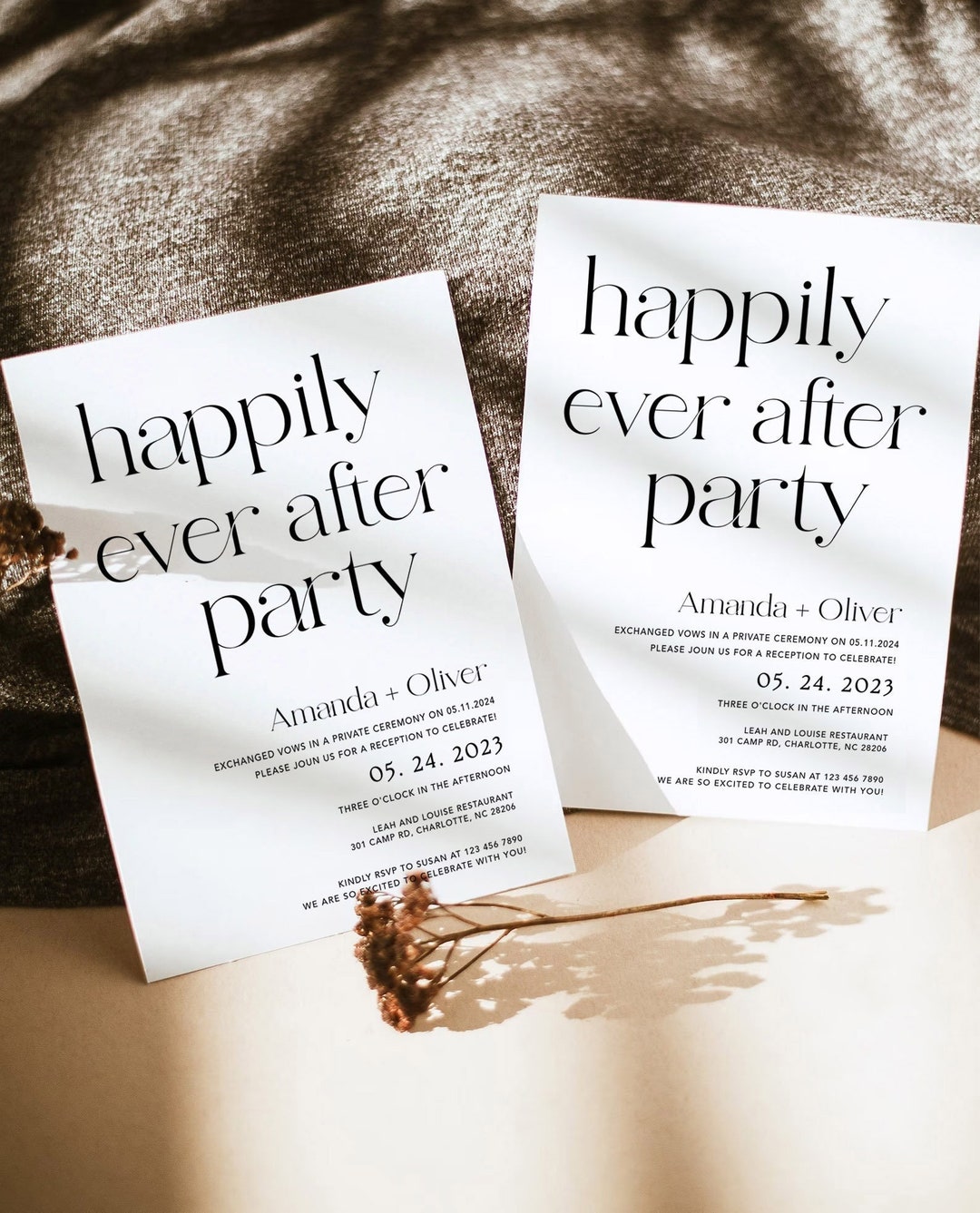 Happily Ever After Party Invitation, Electronic Wedding Party ...