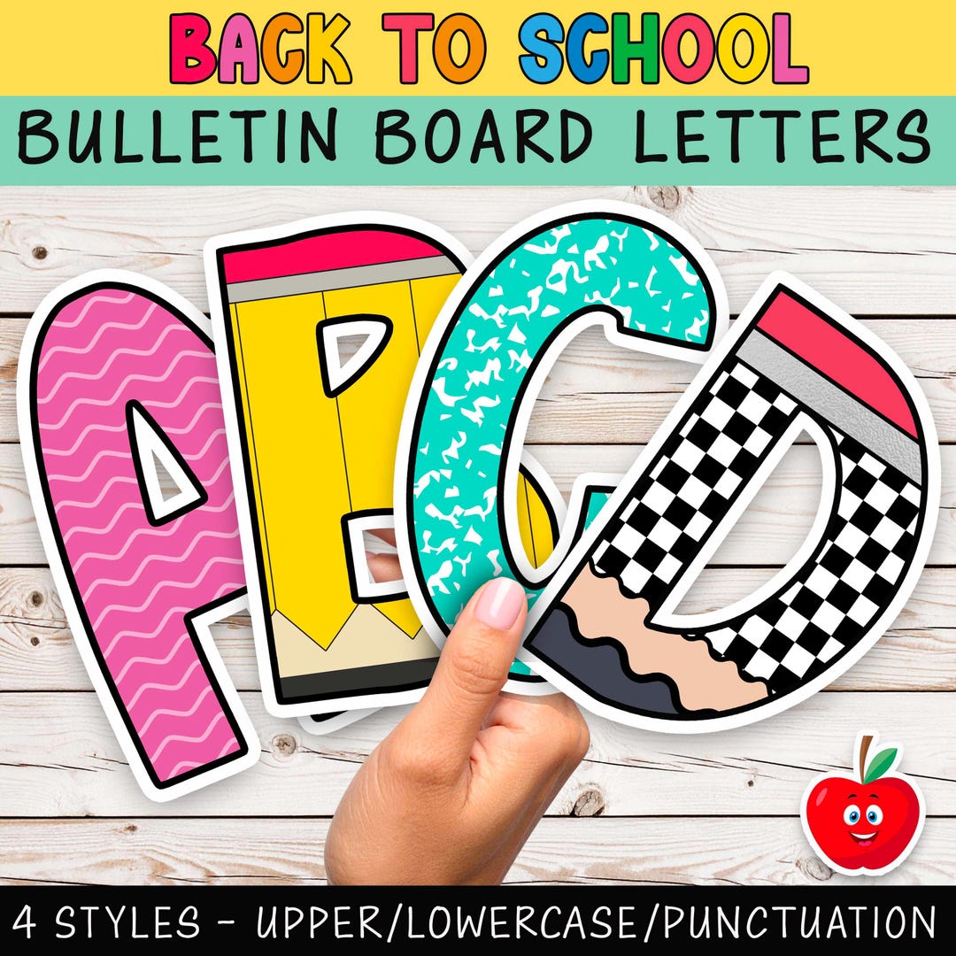 Classroom Decor Printable: Bulletin Board Letters, Numbers, & Symbols ...