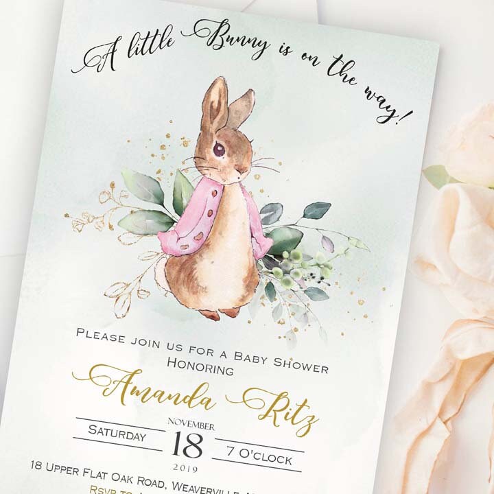 Peter Rabbit Baby Shower Invitation Peter Rabbit Invitation - Etsy