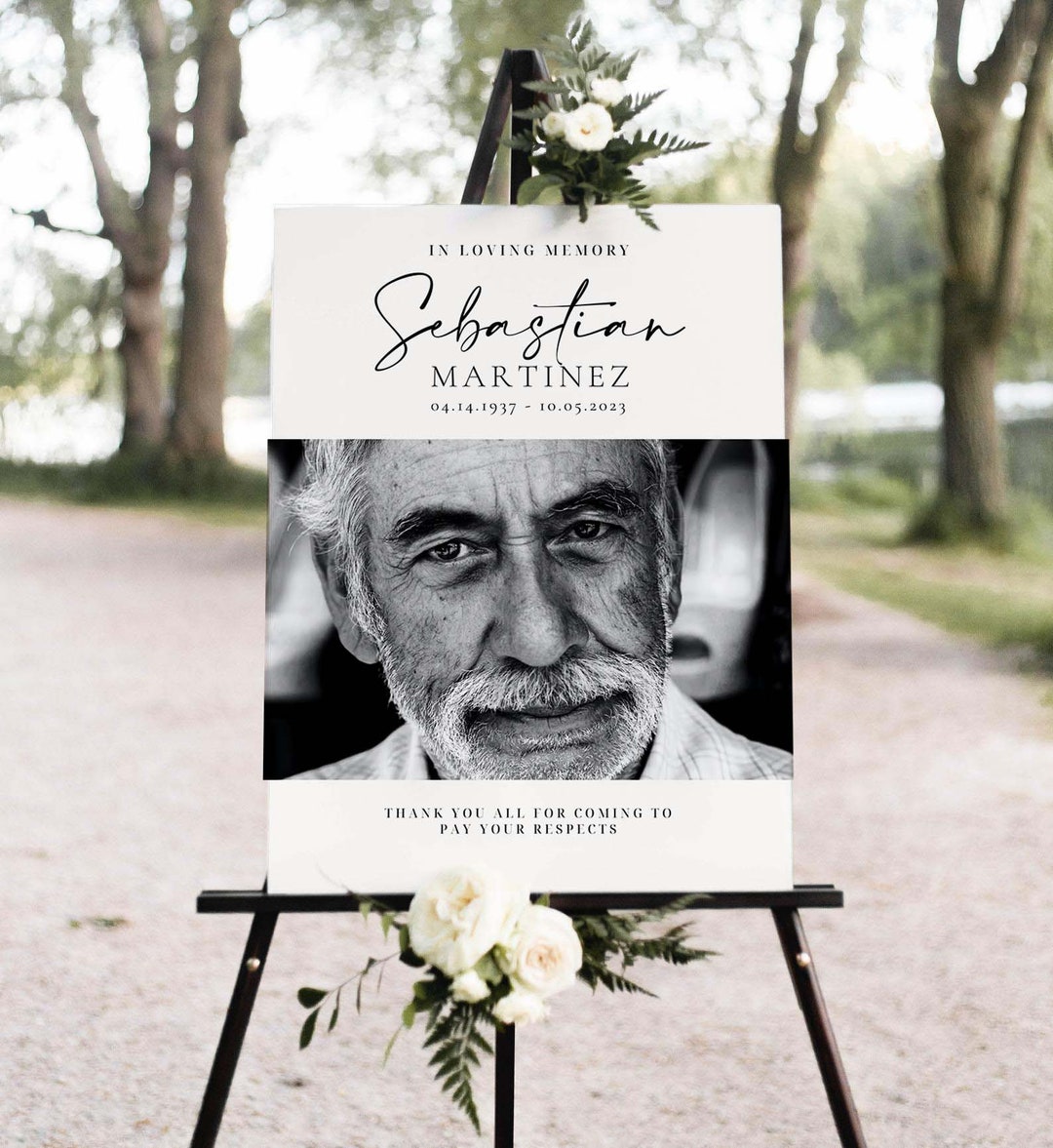 Editable Funeral Welcome Sign: Celebration of Life Poster (canva) - Etsy