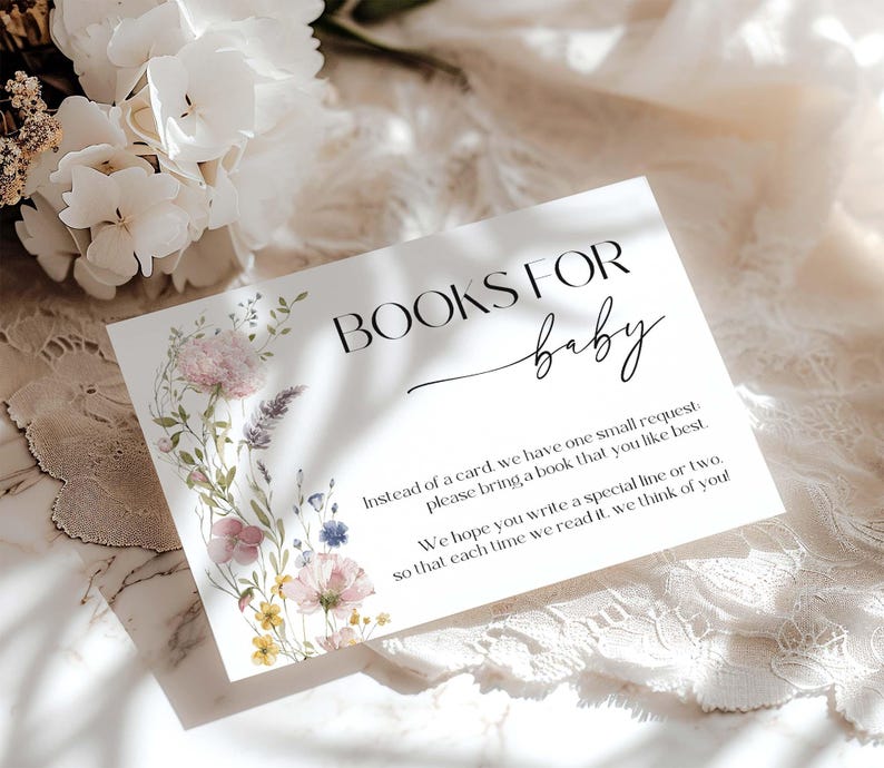 Wildflower Baby Shower Invitation Bundle: Pink Boho Floral (printable ...