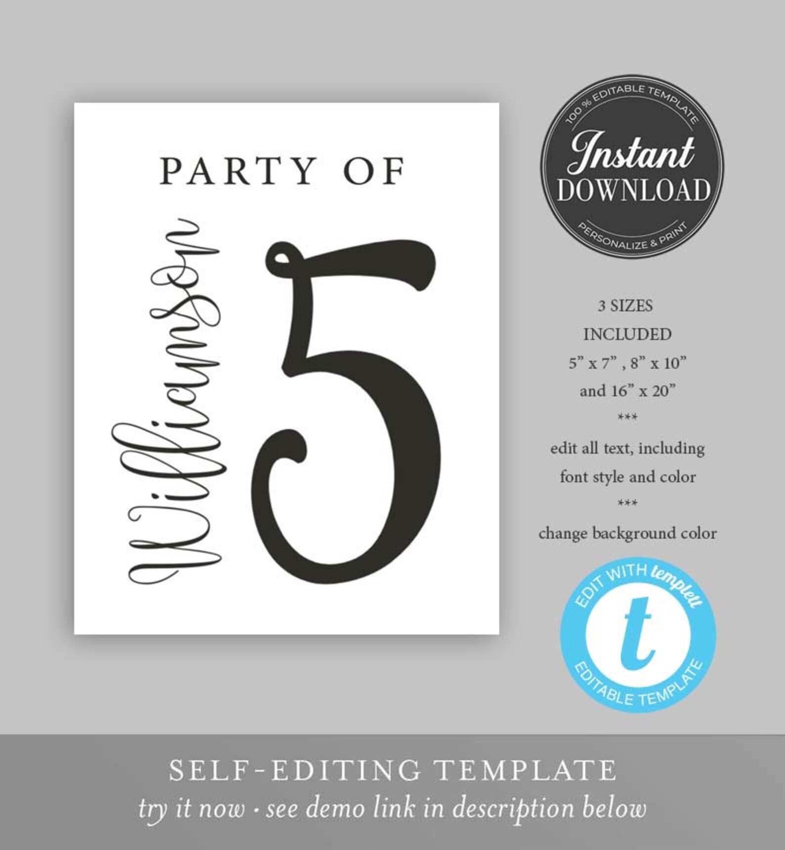 Family Party of Printable-family Sign-custom Family | Etsy