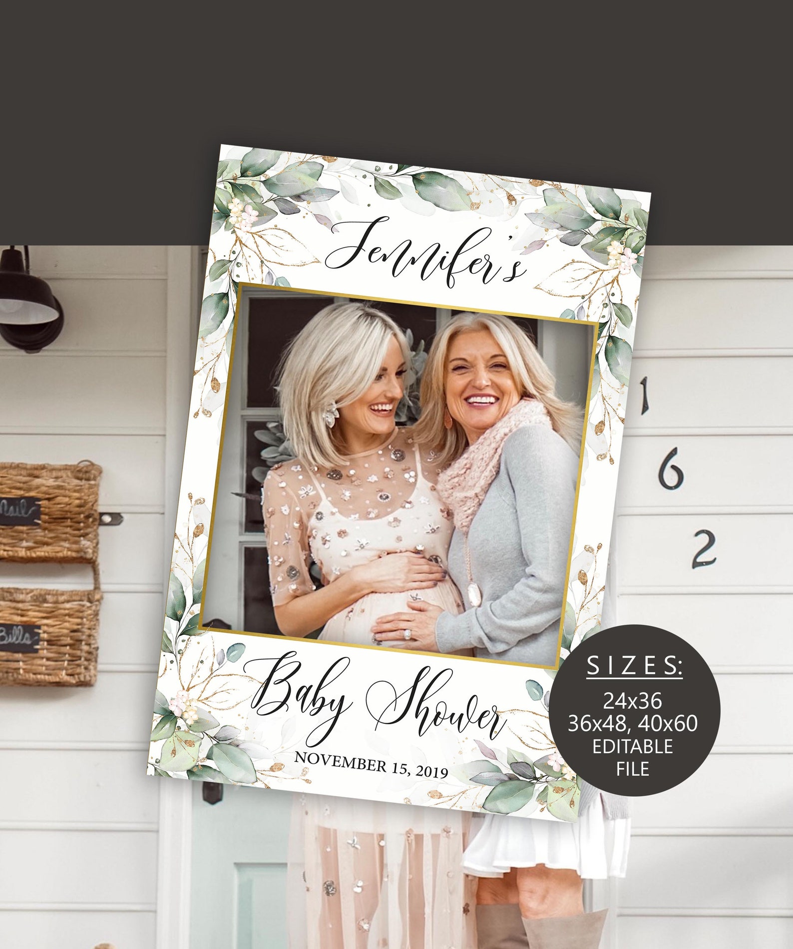 Baby Shower Photo Booth Frame Baby Shower Picture Frame - Etsy