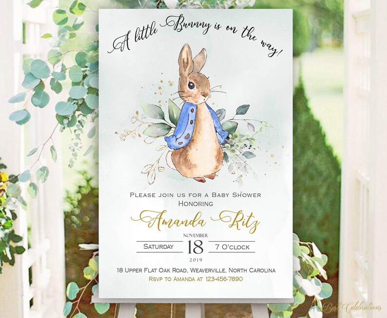 Peter Rabbit Baby Shower Invitation Peter Rabbit Invitation - Etsy Canada