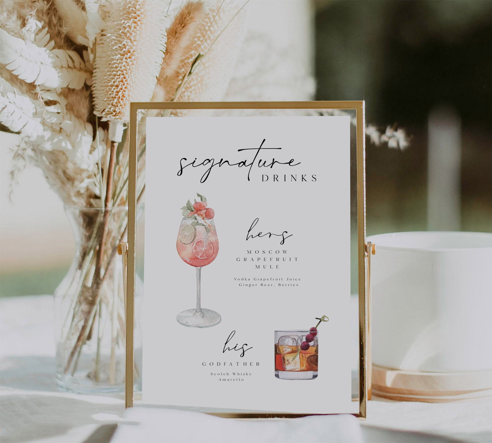 Signature Drink Sign Template Printable Signature Cocktail - Etsy