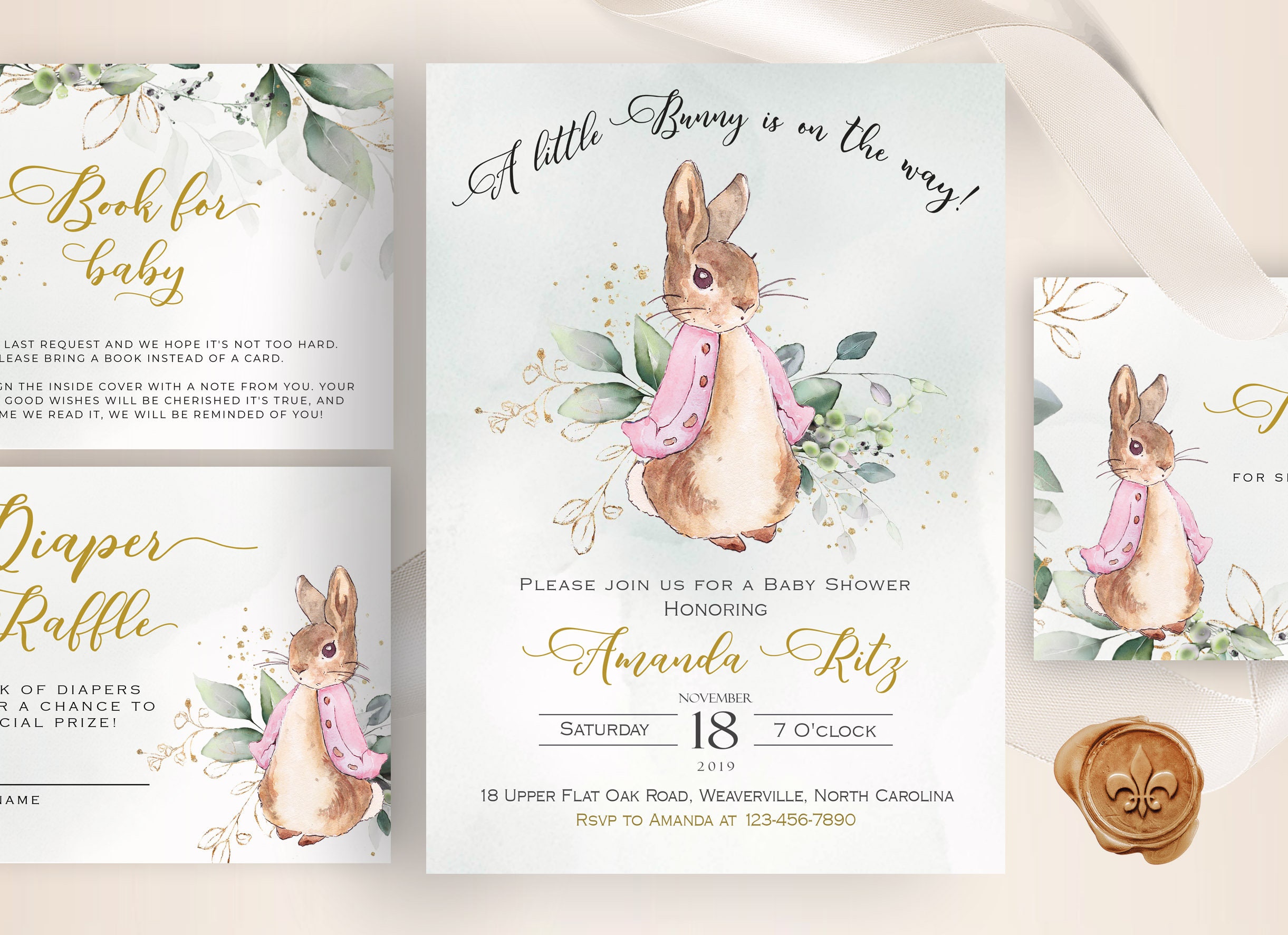 Peter Rabbit Baby Shower Invitation Peter Rabbit Invitation | Etsy