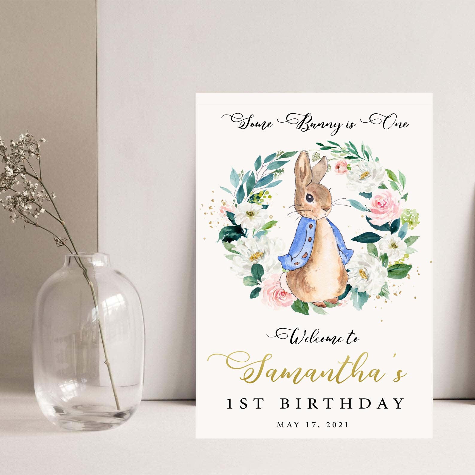 Editable Peter Rabbit Birthday Welcome Sign Peter Rabbit - Etsy