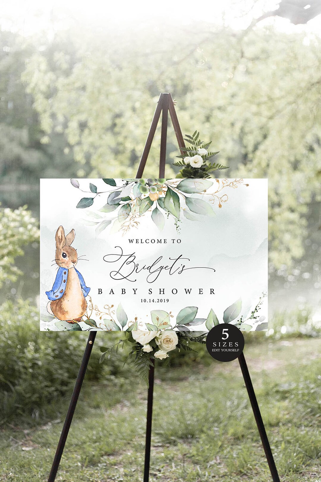 Peter Rabbit Party, Peter Rabbit Welcome Sign, Peter Rabbit Baby Shower ...
