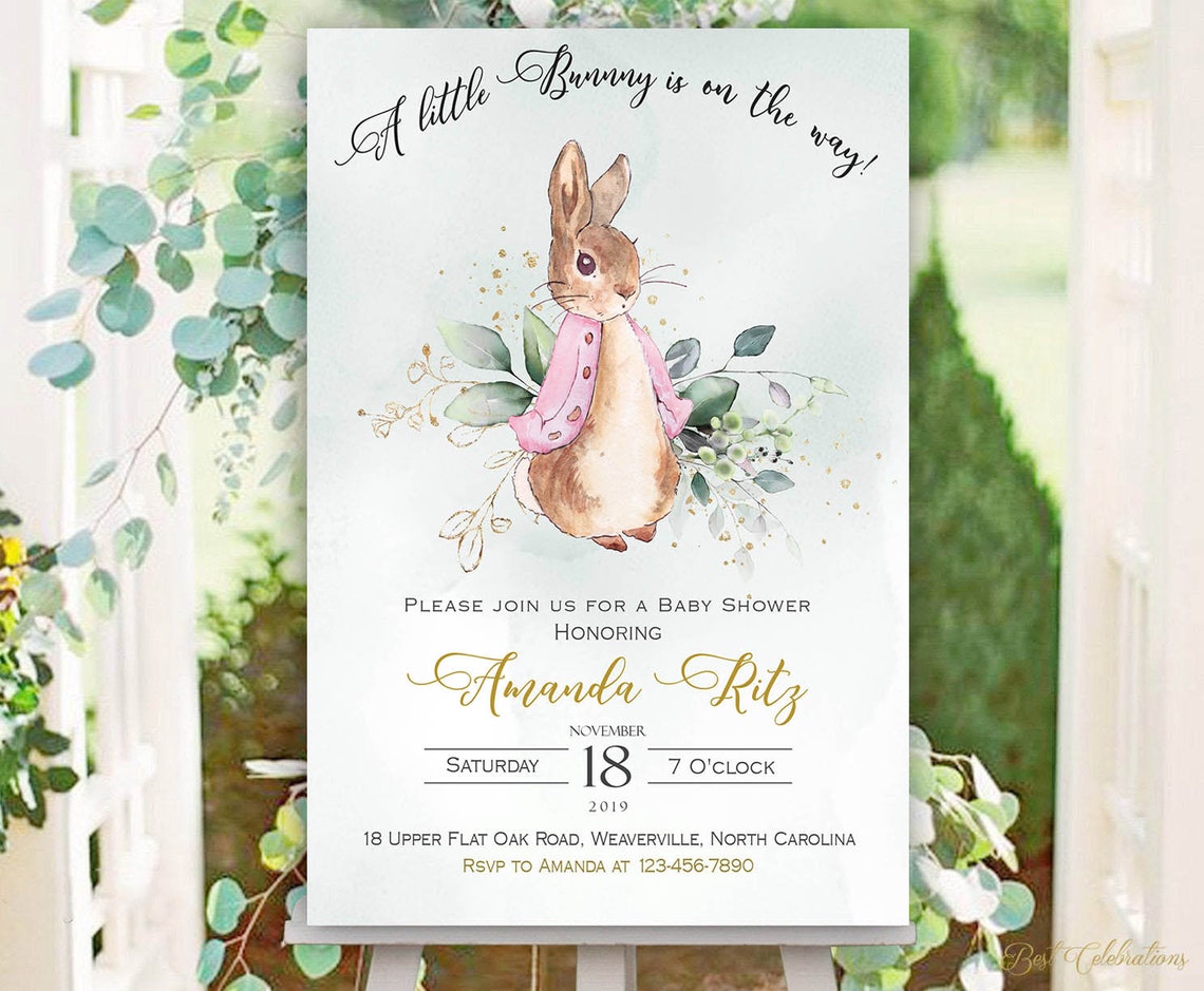 Peter Rabbit Baby Shower Invitation Peter Rabbit Invitation - Etsy