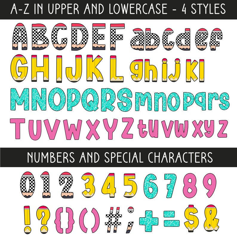 Classroom Decor Printable: Bulletin Board Letters, Numbers, & Symbols ...