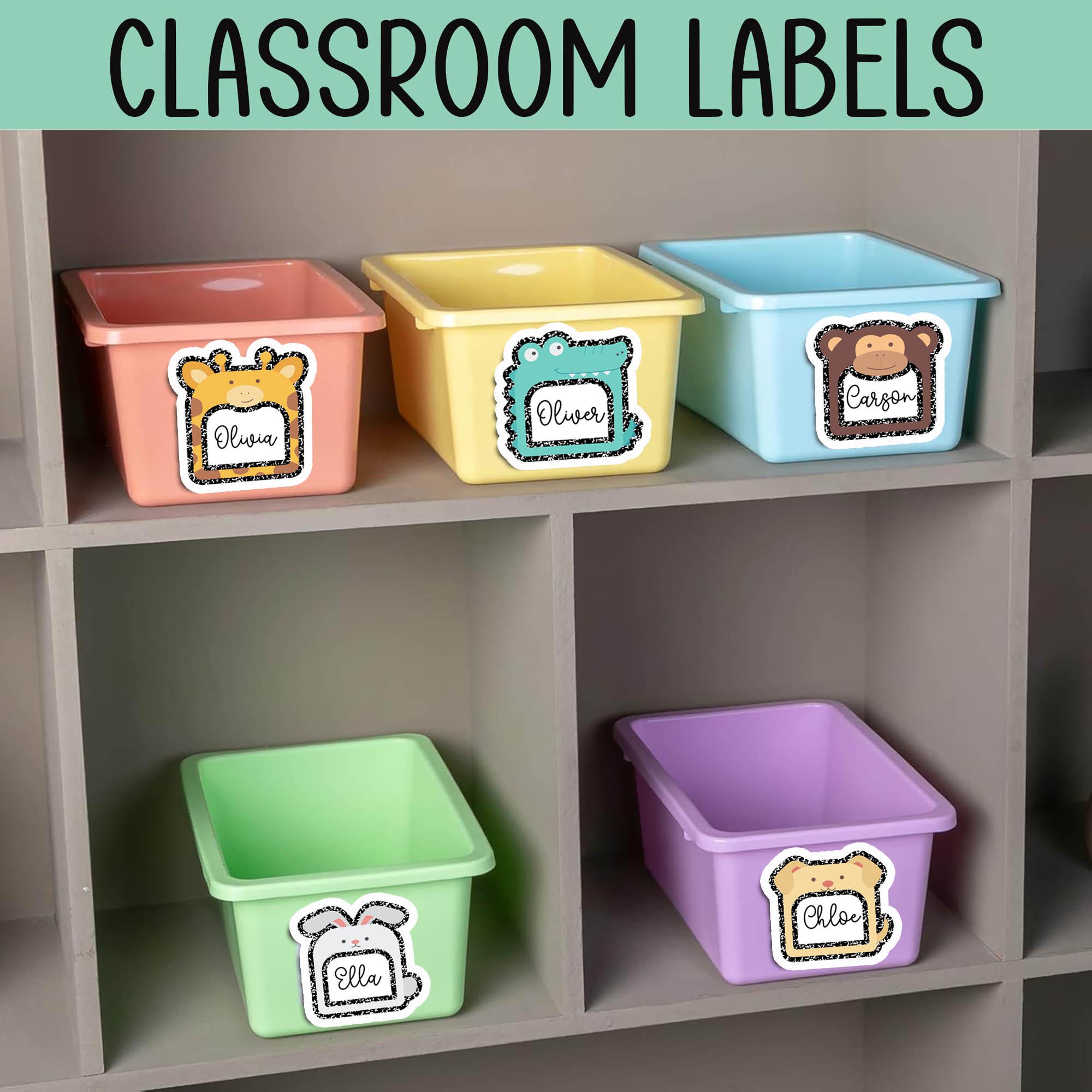 Editable Animal Classroom Labels: Back to School Canva Template ...