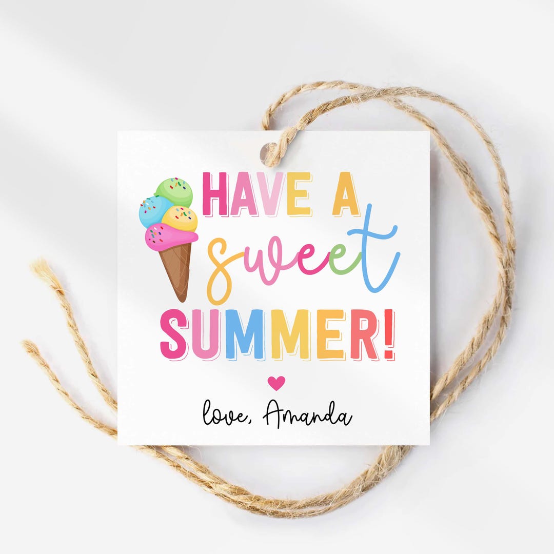 Sweet Summer Gift Tags: Last Day of School Printable (canva Template ...