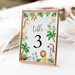 Safari Animals Table Number Template Gender Neutral Wild One - Etsy