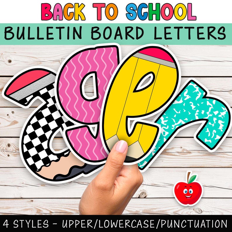 Classroom Decor Printable: Bulletin Board Letters, Numbers, & Symbols ...