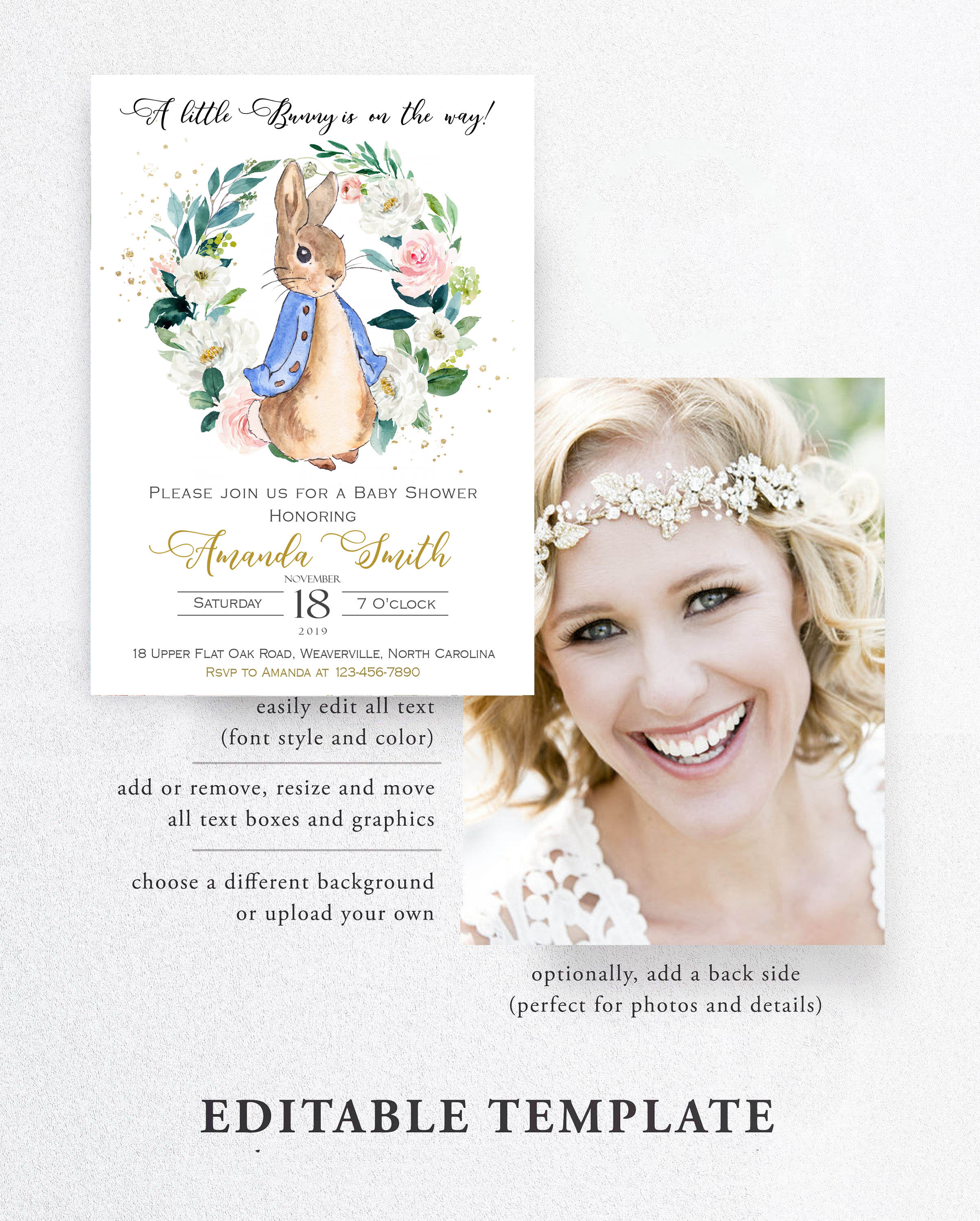 Peter Rabbit Baby Shower Invitation Peter Rabbit Invitation - Etsy