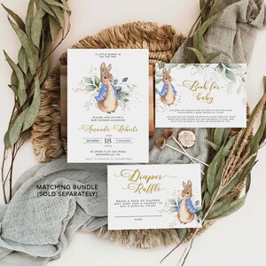 Peter Rabbit Menu Template, Menu Card Template, Baby Shower Menu ...