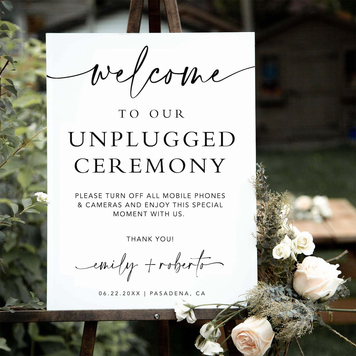 Unplugged Ceremony Sign Wedding Sign Instant Download - Etsy