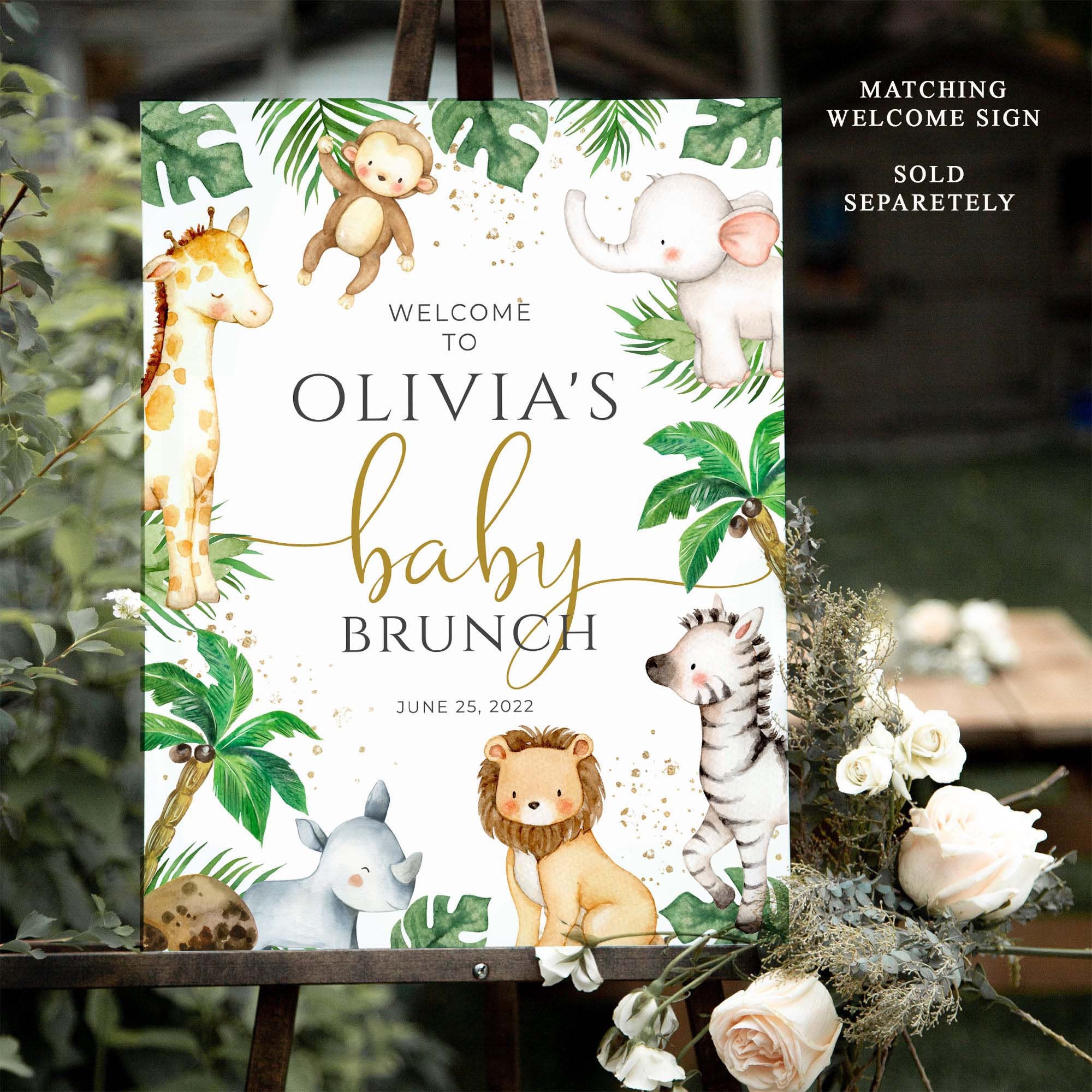 Editable Safari Animal Baby Shower Invitation Gender Neutral - Etsy