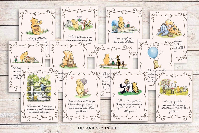Winnie the Pooh Quote Prints: Pink Nursery Decor (digital Download) - Etsy