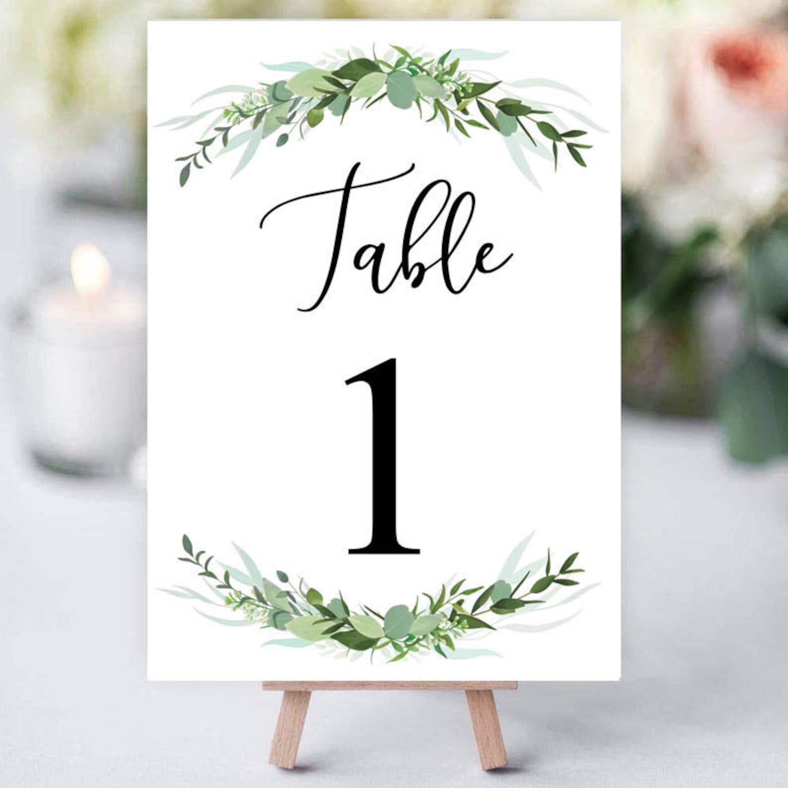 Table Number Template Editable Table Number Template 5x7 and | Etsy