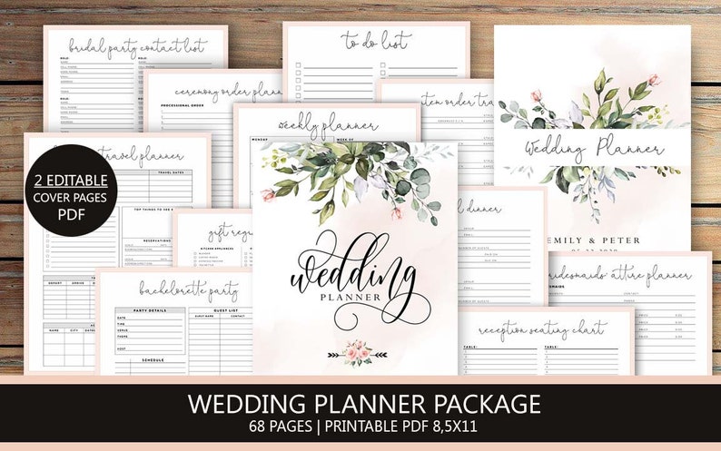 Wedding Planner Printable Wedding Planning Book Printable | Etsy