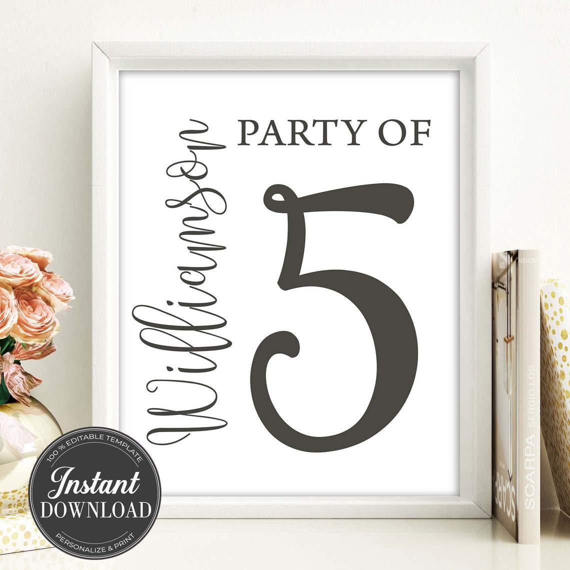 Family Party of Printable-family Sign-custom Family | Etsy