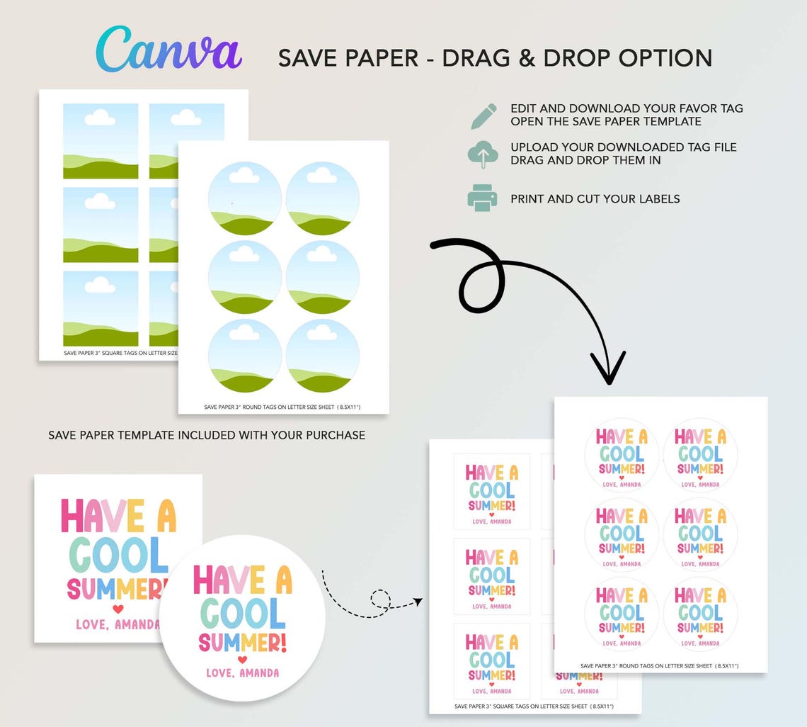 Last Day of School Tag Have a Cool Summer Gift Tags End of Year Teacher ...