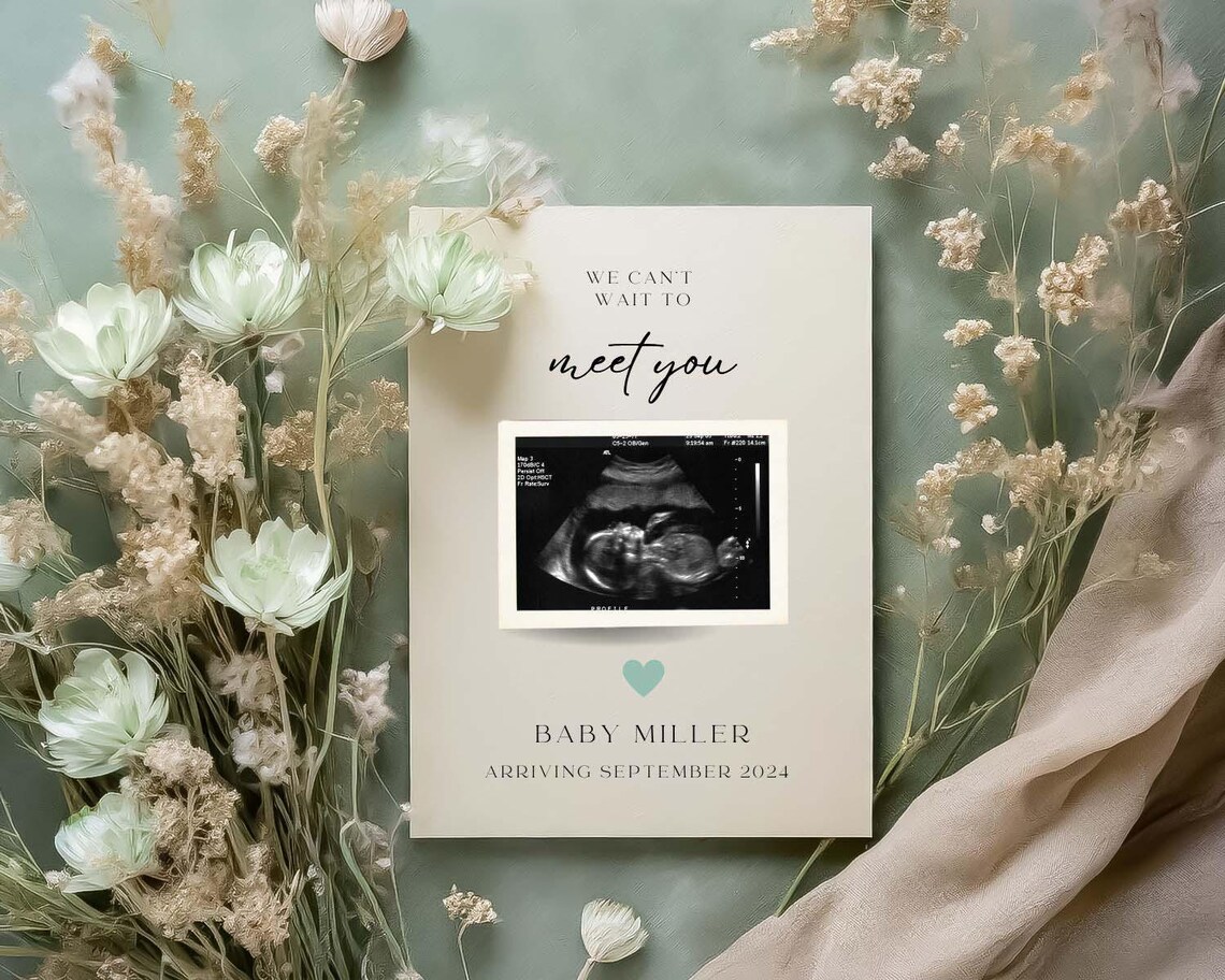 Gender Neutral Pregnancy Announcement: Social Media Baby Reveal (CANVA ...