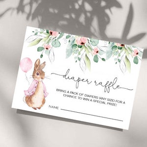 Pink Peter Rabbit Baby Shower Invitation, Peter Rabbit Invitation, Baby ...